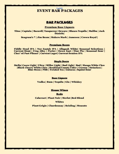 Bar Services – Catering by Track 32